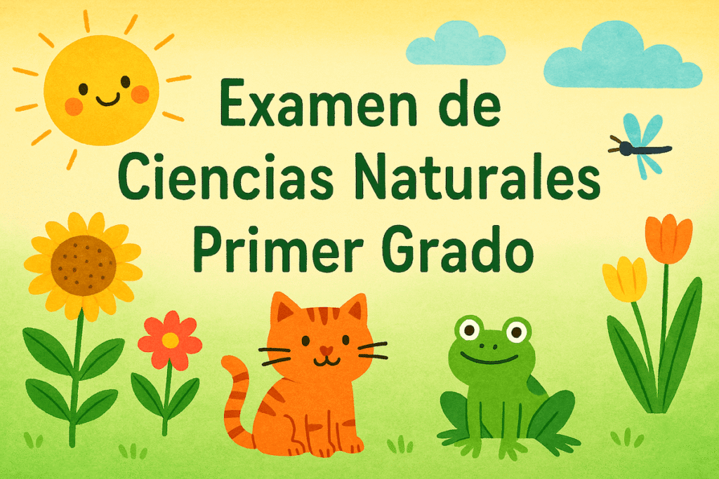 Examen de Ciencias Naturales – Primer Grado – Plataforma de preguntas y ...